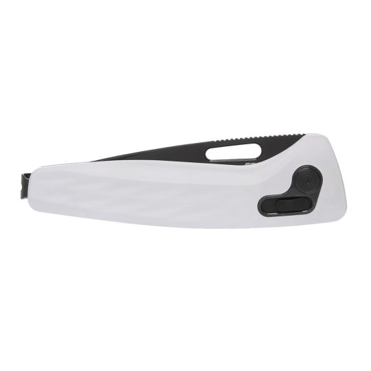 SOG One Zero XR 310 Folding Knife Black Chrome S35VN Blade White Handle