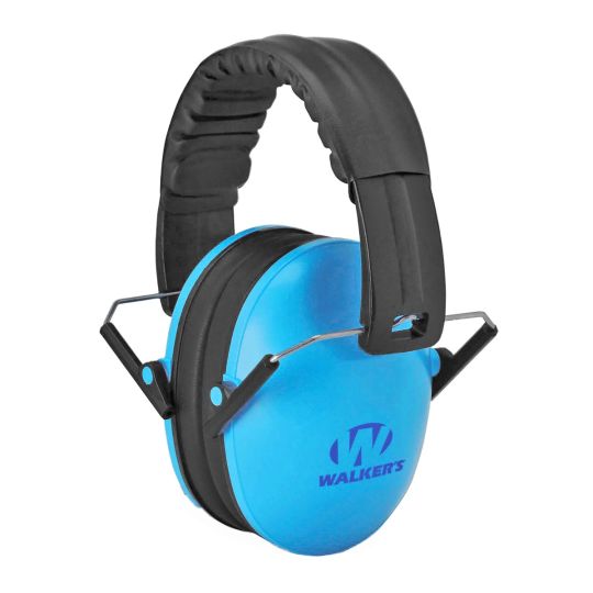 Walker's Passive Compact Ear Muffs - Blue for Smaller Heads